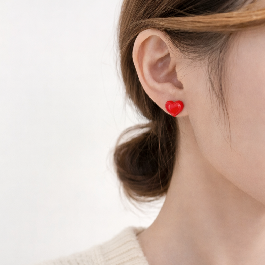 Серьги пусеты, керамика