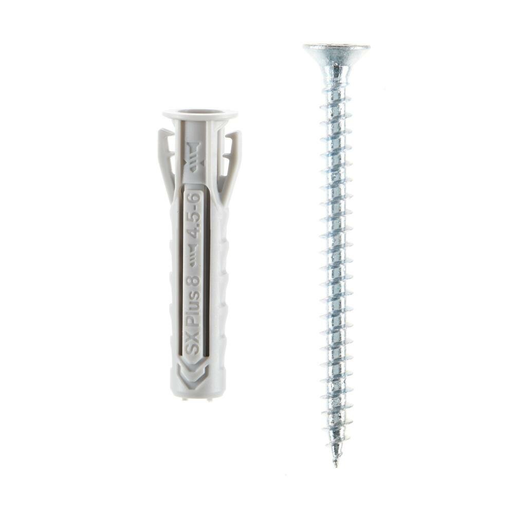 Дюбель распорный Fischer SX PLUS 8x40 мм нейлон с шурупом (10 шт.)