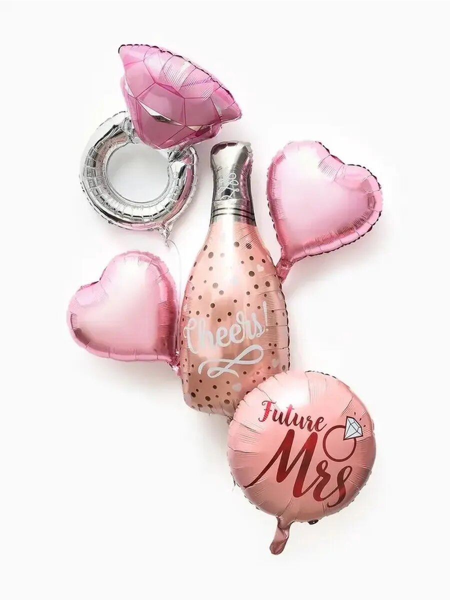 Фольгированные шары для девичника, набор 5 шт.