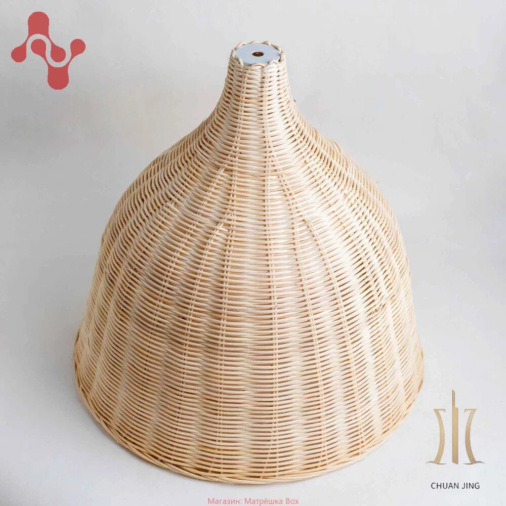 Абажур плетеный из ротанга, большой, D 45 см