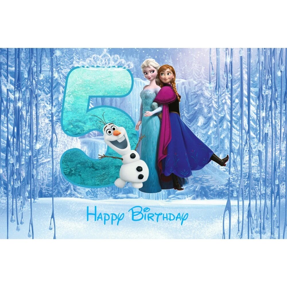 Фон для фотосъемки принцессы Эльзы и Анны с изображением Диснея «Холодное сердце»