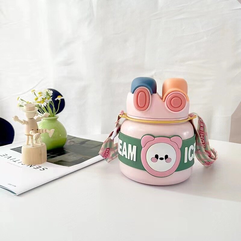 Осенняя новая интернет-знаменитость термос с двойной крышкой, высокая ценность красоты, милая детская двойная чашка для