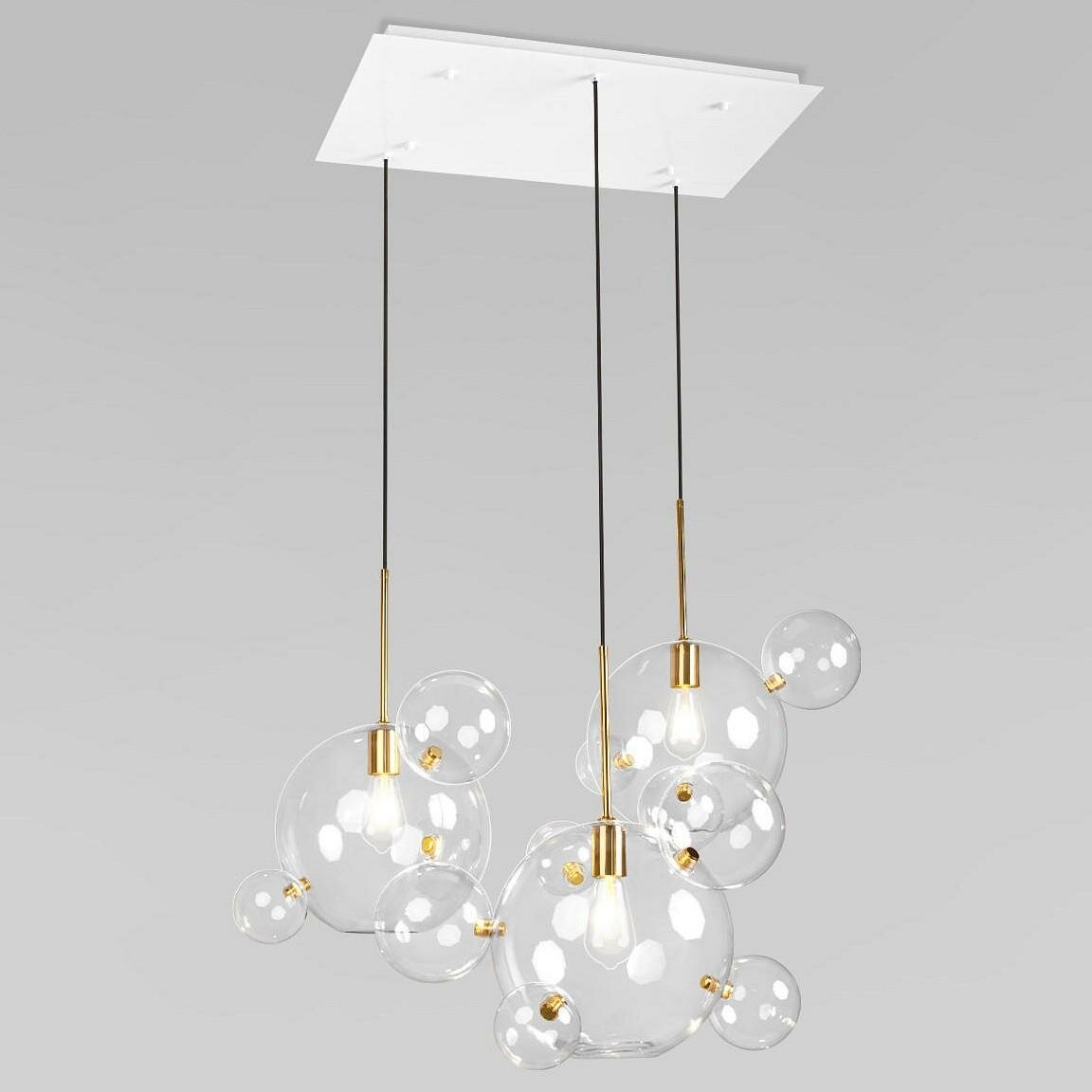 Подвесной светильник Loft it Bolle 2034-S3 цвет золото На монтажной пластине Модерн