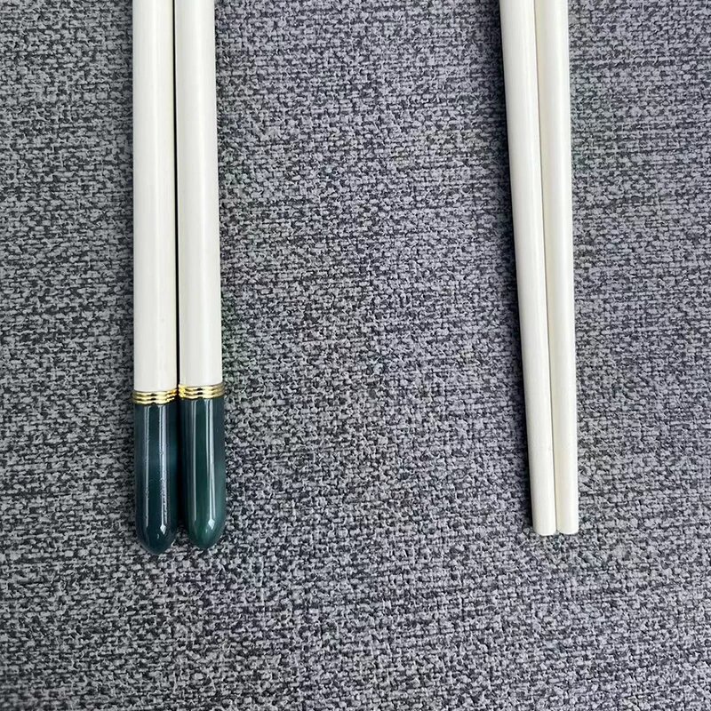 Имитация нефрита, инкрустированная золотом, с вставками из бирюзы и воскового сплава, палочки для еды для использования