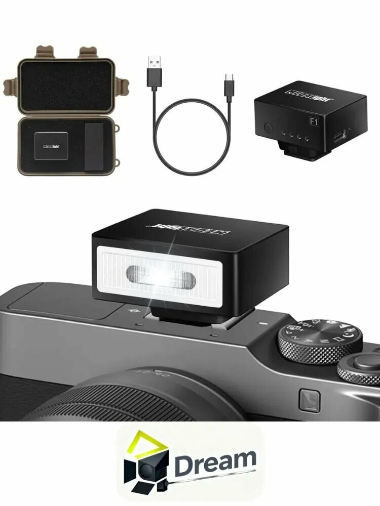 MEDALight F1 Мини-вспышка для цифровых фотоаппаратов, портативная вспышка Speedlite с горячим башмаком для цифровых зеркальных фотоаппаратов