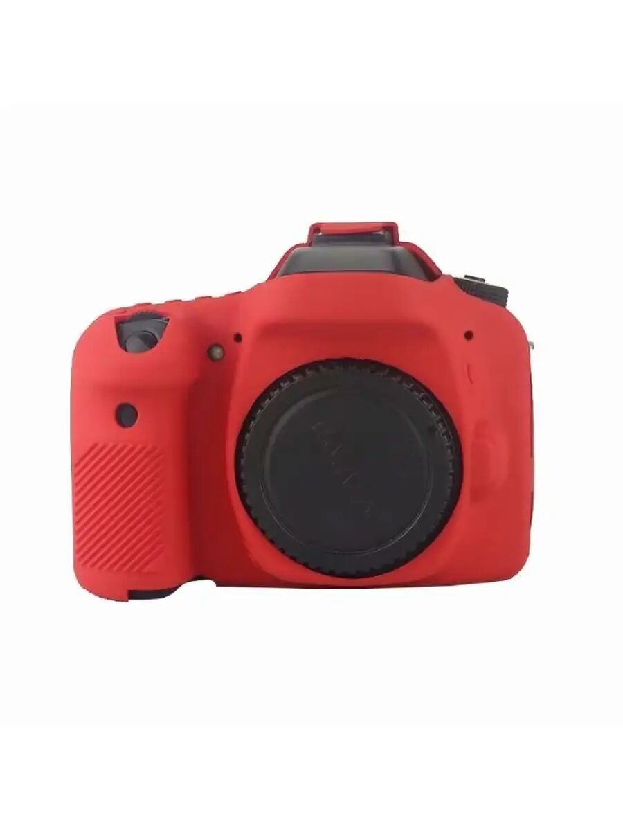 Силиконовый чехол CameraCase для Canon 80D красный, защита от царапин