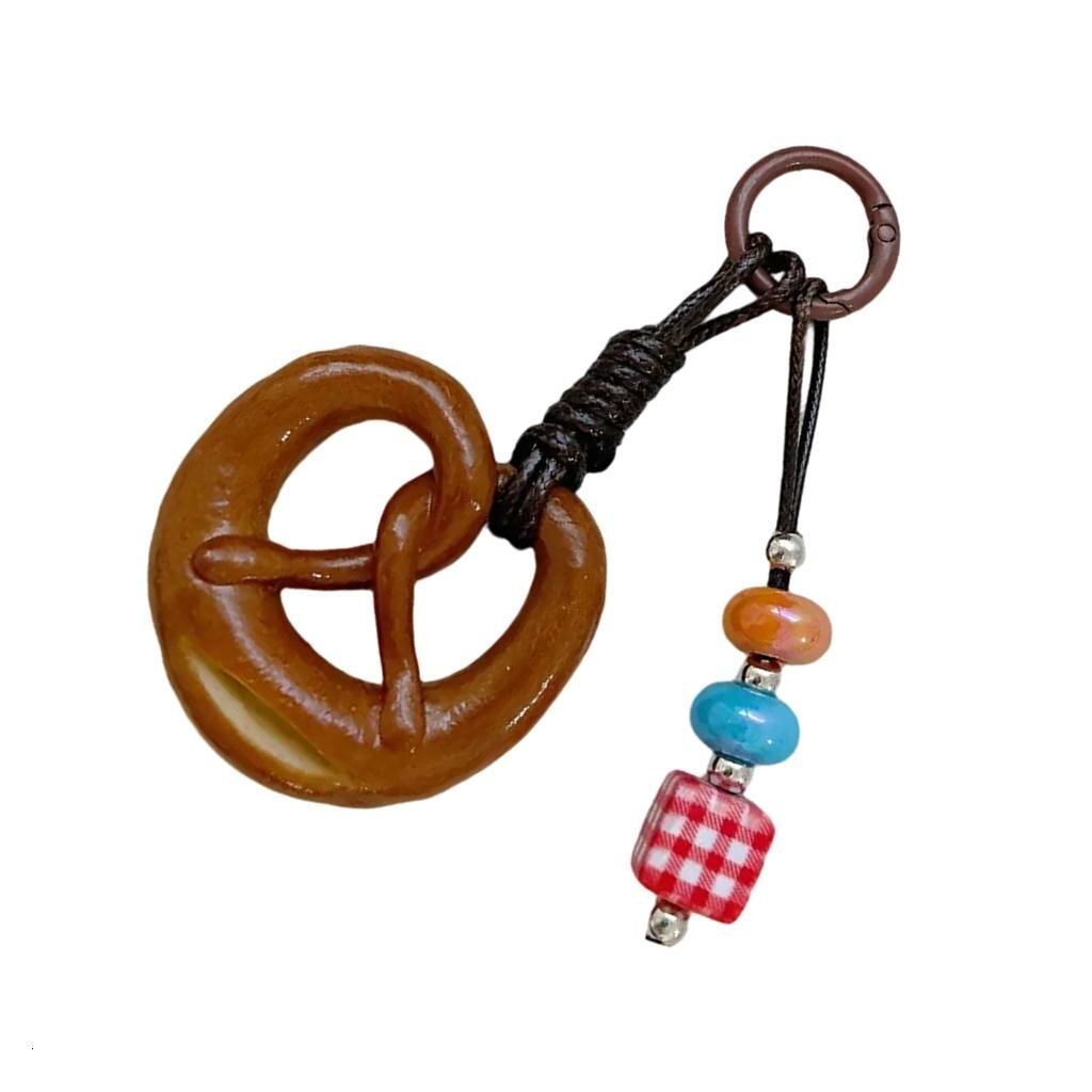 Реалистичный шоколадный крендель для хлеба, кошелек для монет, аксессуар для сумки, модные сумки, подвеска-брелок для телефона для взрослых и студентов