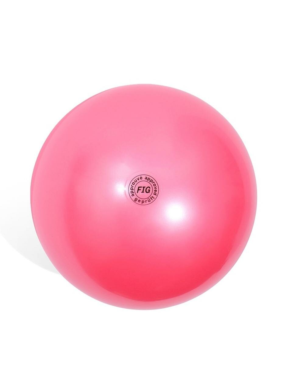 Мяч для художественной гимнастики Металлик, диаметр 19см, цвет розовый