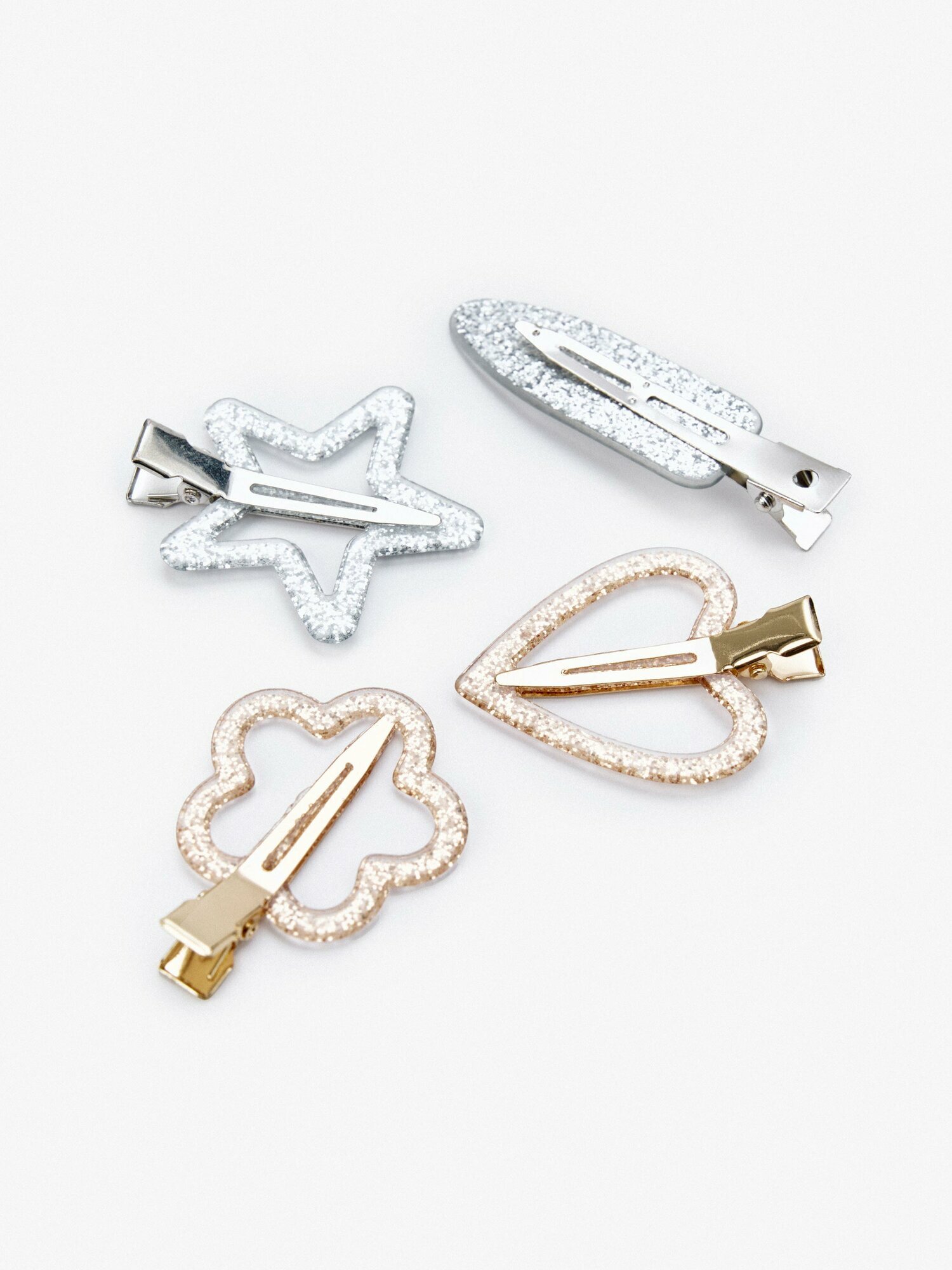 Заколки для волос детские с декором в наборе из 3 шт.