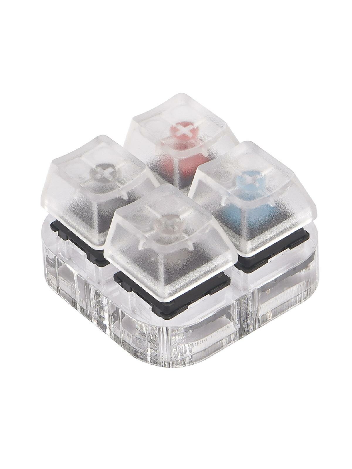 4 for Key Caps Testing Tool Cherry MX Switches Keyboard Tester Kit Clear Keycaps Sampler PCB Mechanical Keyboard