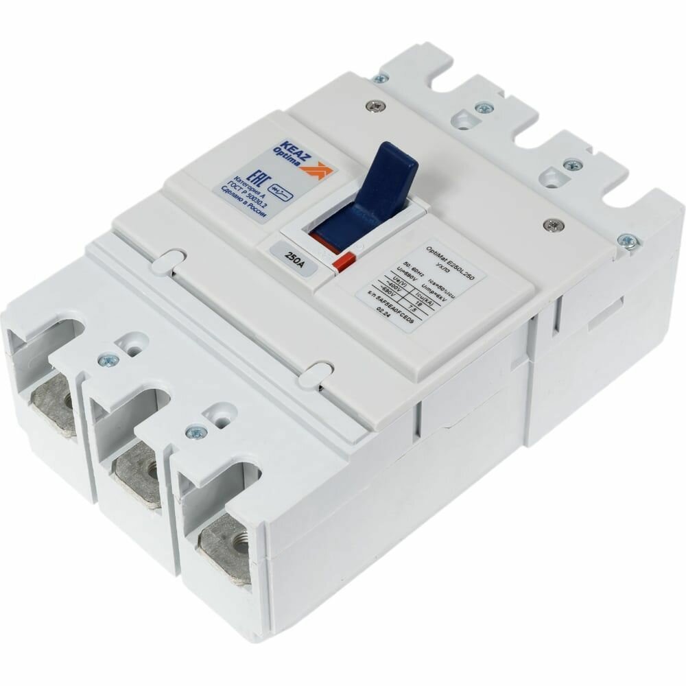 Выключатель автоматический 3п 250А 18кА OptiMat E250L250 УХЛ3 КЭАЗ 100012