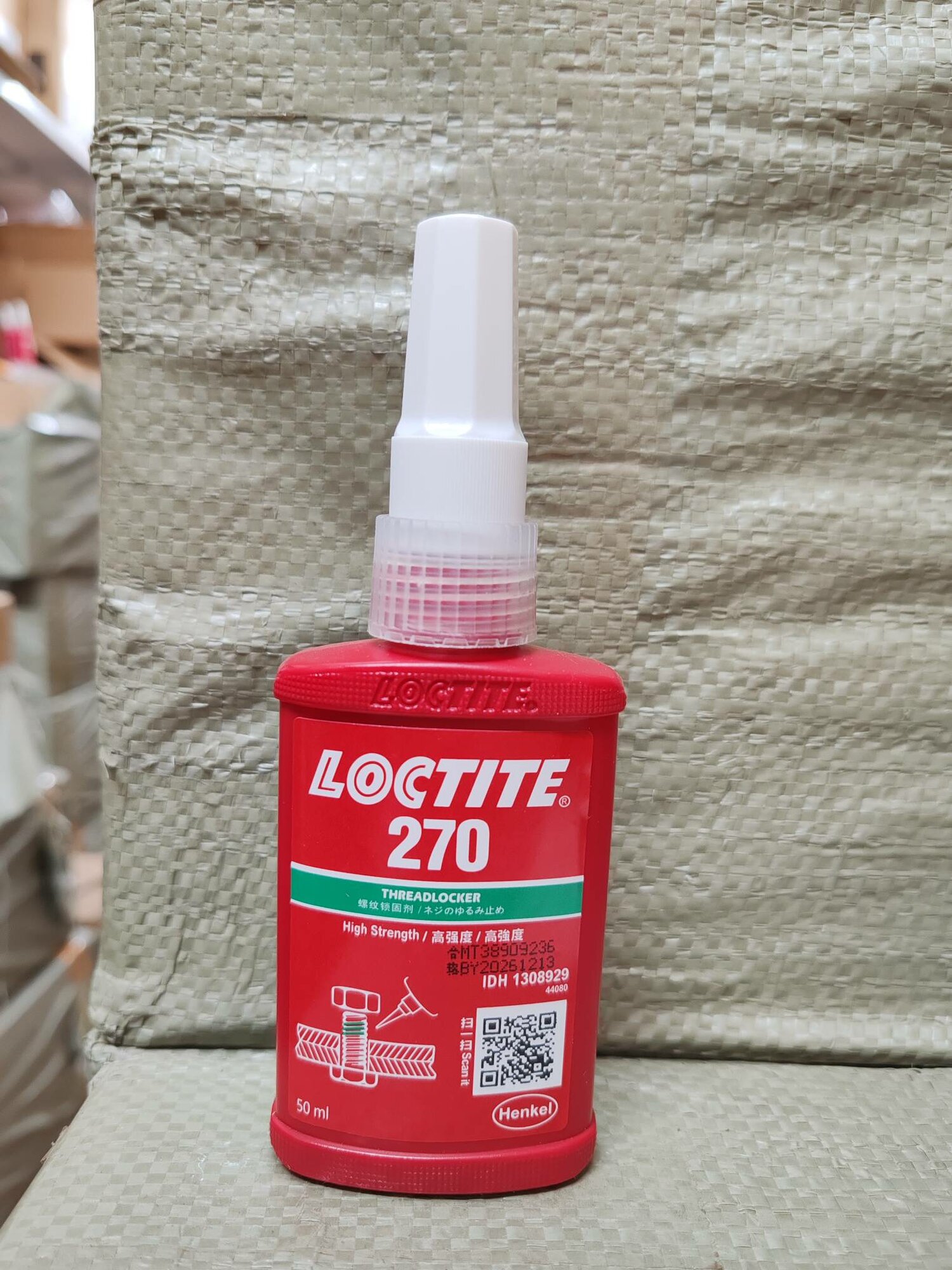 Фиксатор резьбовых соединений LOCTITE 270 50 мл зеленый (высокая прочность), Китай
