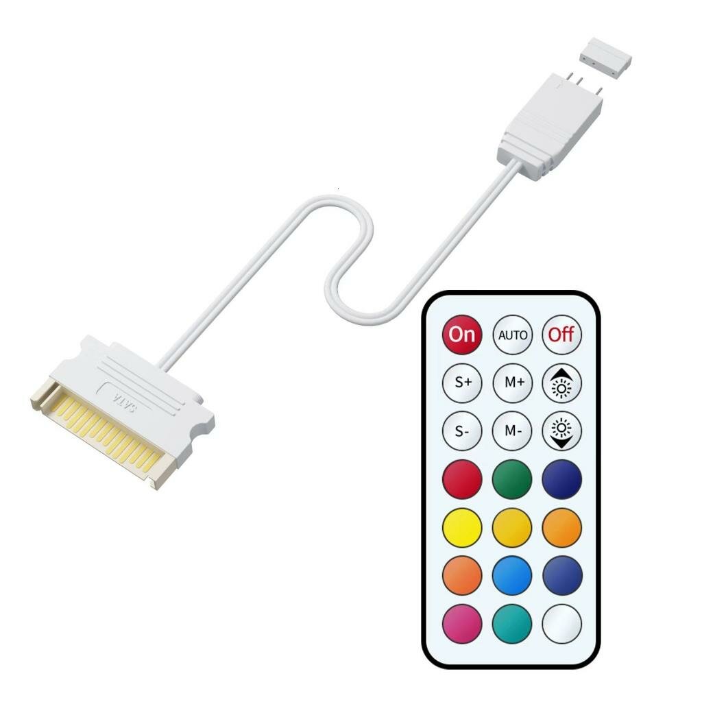 Конвертер питания с подсветкой 15Pin, Белый