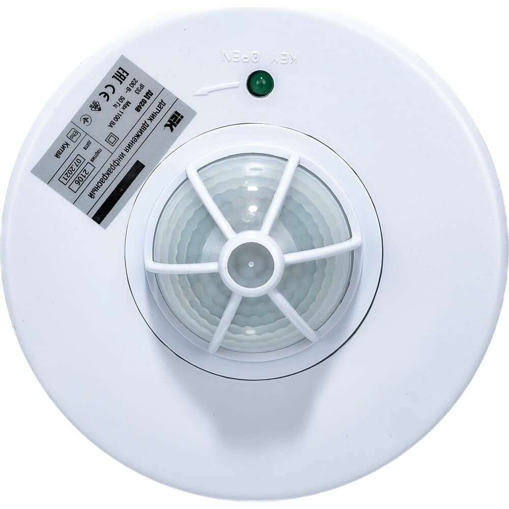 Детектор движения ДД 024В 1100Вт угол. обз. 180-360град. IP33 бел. IEK LDD11-024B-1100-001