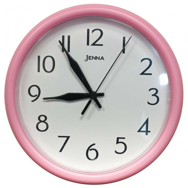 Настенные часы JENNA JN-100026, механические, круглые, пластиковые, диаметр 24,5 см