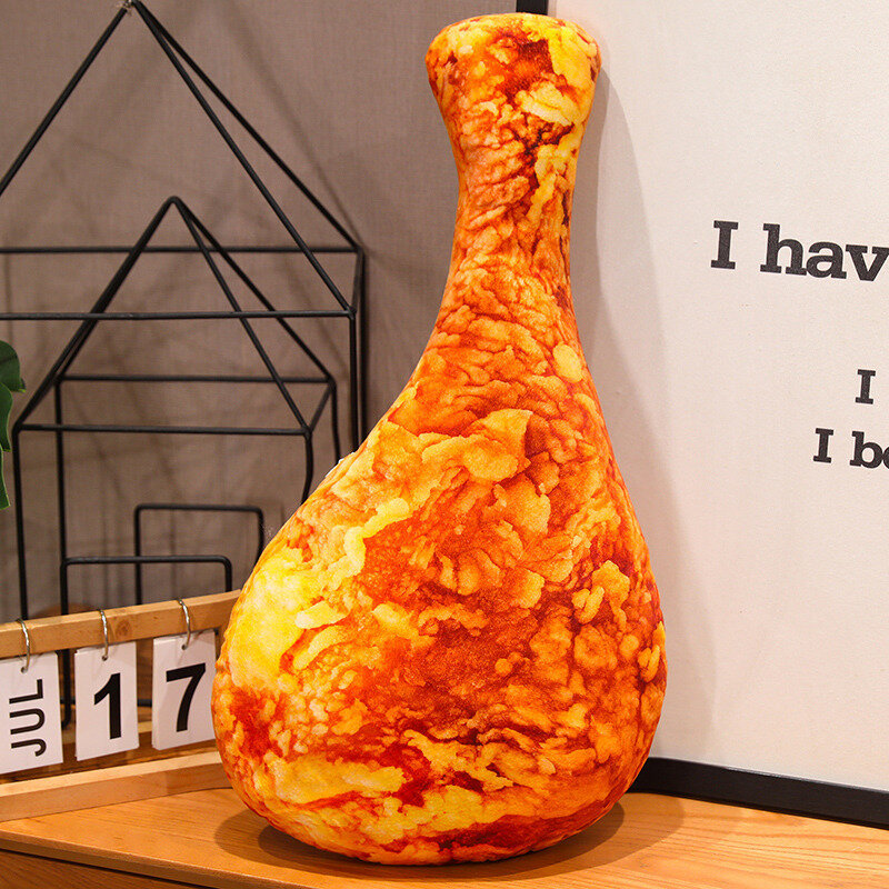 Реалистичная большая подушка в виде куриной ножки, плюшевая игрушка, креативная и забавная, маленькая кукла в виде жареной курицы для девочек