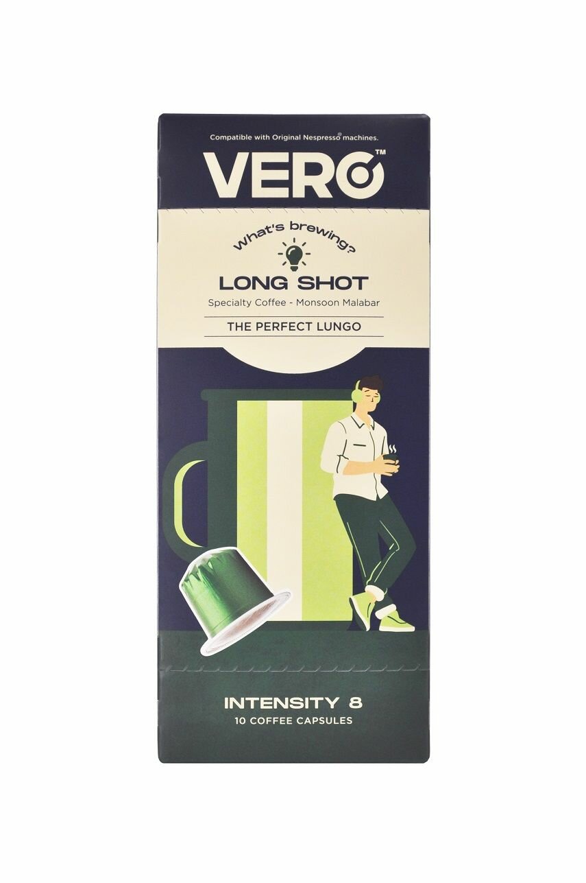 Кофе VERO-Long Shot (RSR) молотый в капсулах - 10капсул 56г