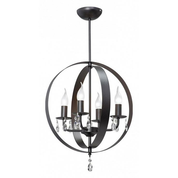 Люстра на штанге Vitaluce V4256 V4256-1/4PL цвет черный Накаливания, Светодиодные Классический