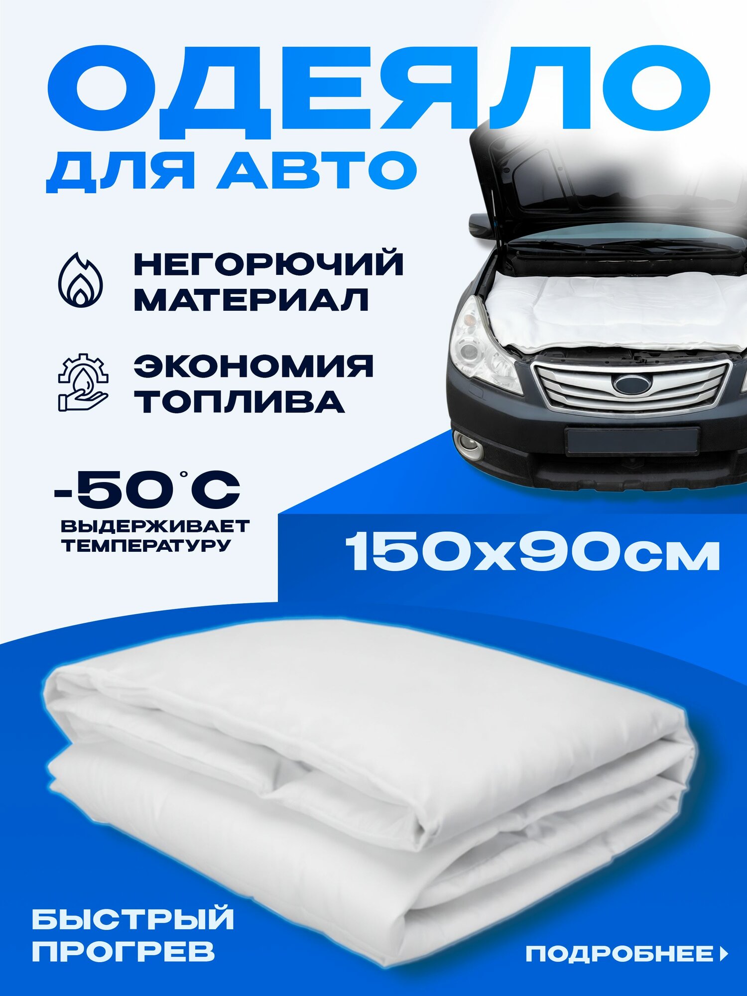 Автоодеяло/Утеплитель двигателя (150x90см)
