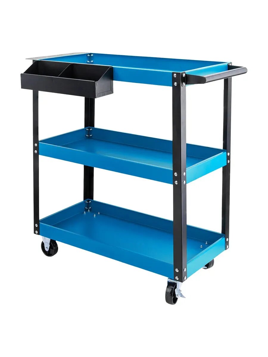 Тележка инструментальная на колесах, 3 полки, г/п 130 кг