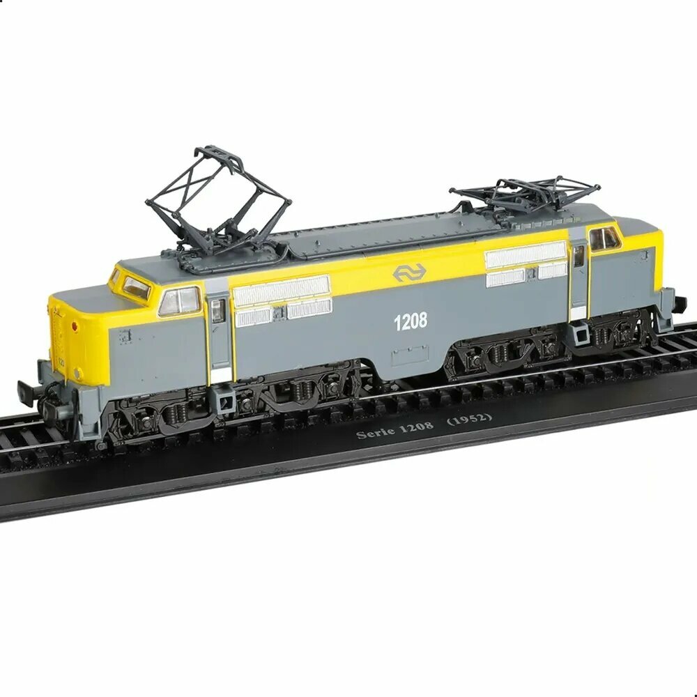 Коллекционная модель локомотива 1:87 с путями, 12 элементов, готовая, белая