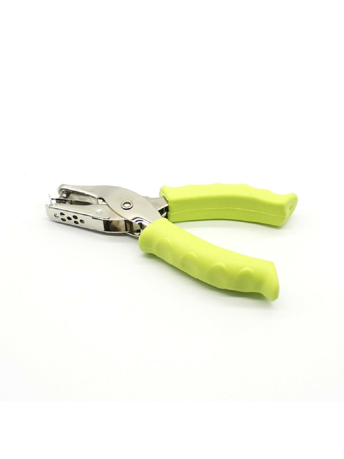 Металлическая ручная дыроколка с кожаной ручкой 3 мм / 6 мм для бирки, билета на одежду