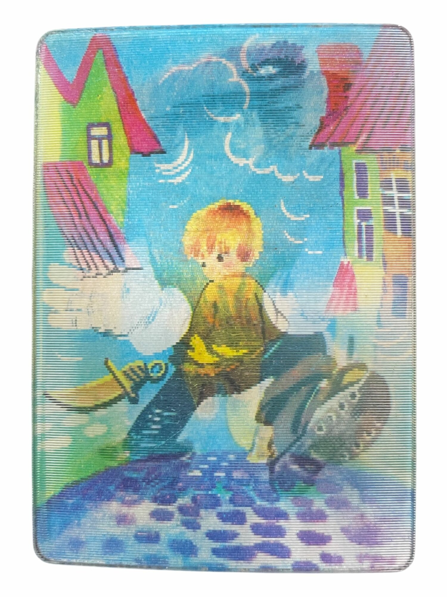 Советский винтажный переливающийся календарь, советская мультипликация, сделано в СССР
