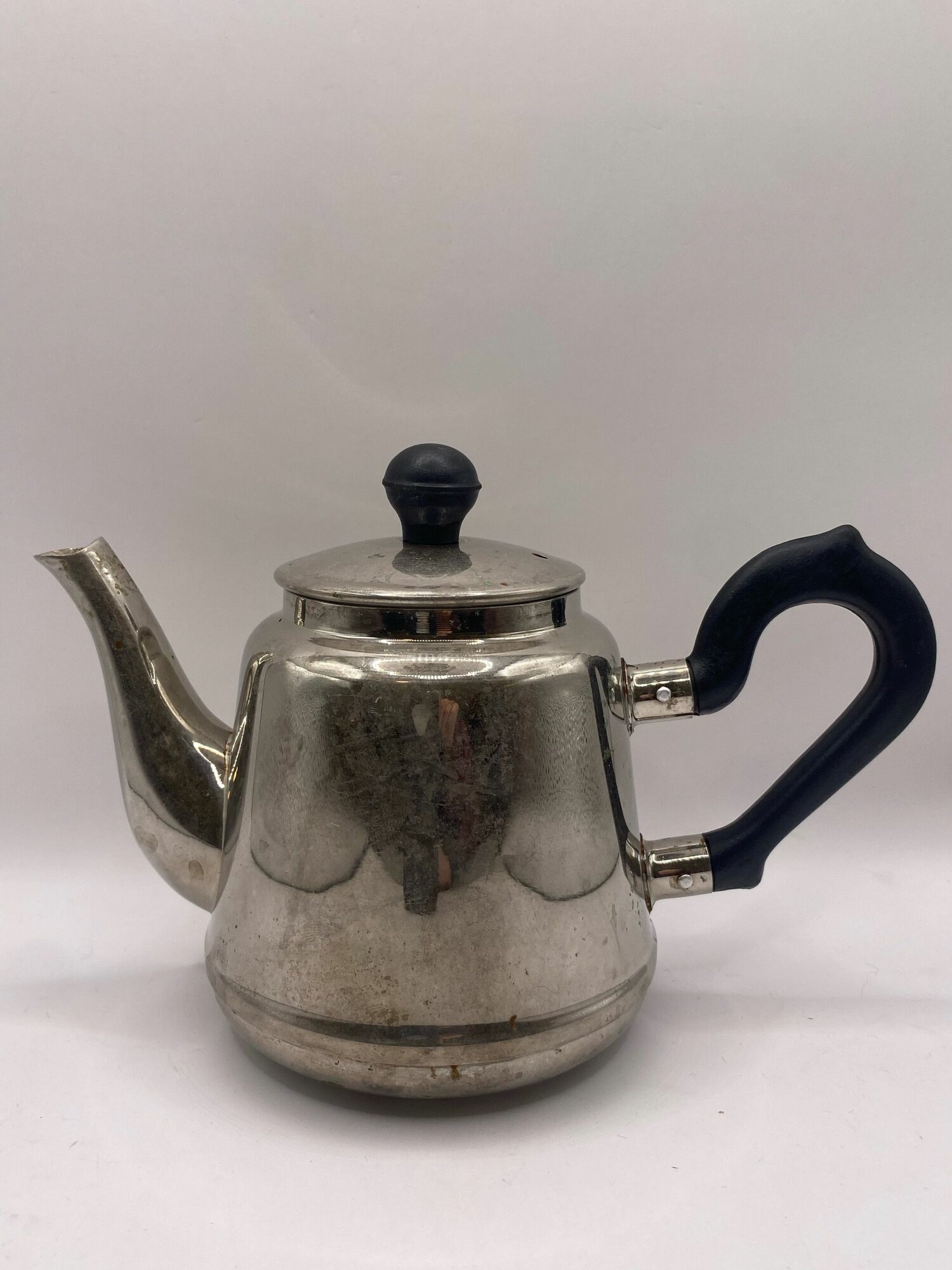 Чайник Заварочный, Самоварный. Мельхиор. Клеймо "Глухарь МНЦ" Кольчугино. СССР. Б/У.