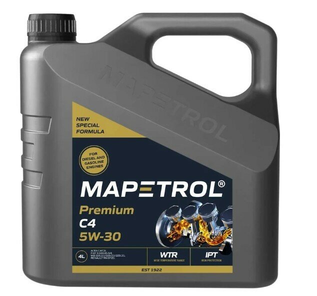 Масло моторное MAPETROL Premium C4 5W30, 4л Premium C4 4л MAP0125