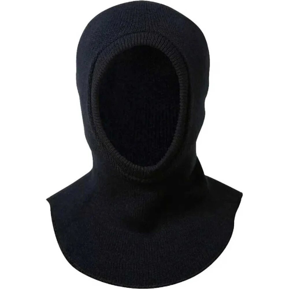 Подшлемник трикотажный спецснаб черный из полиакрилонитриловой шерсти, универсальный, для комфортного ношения под шлемом