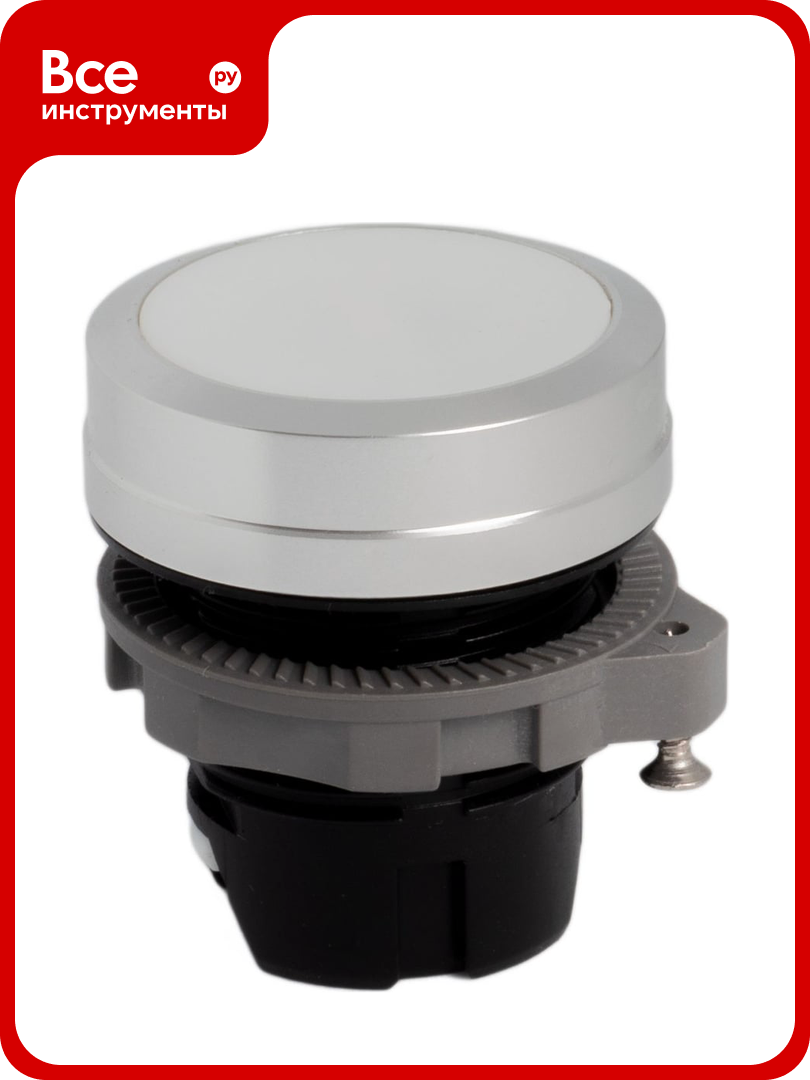 Кнопка CONTA белая, матовая, металл 22ММ TA22SA-PF/W/A 00-00010164