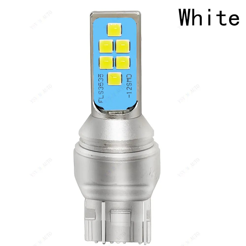 2 шт./1 шт. T20 7440 W21W Светодиодная лампа 7443 W21/5 Вт указатель поворота 3535 чипов Автоматический светодиодный сигнальный фонарь Задний стоп-сигнал Лампа заднего хода 12 В белый, 1 Pcs, 7443 W21/5W T20