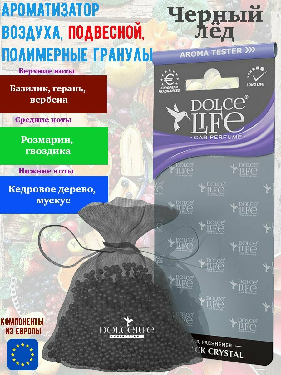 Ароматизатор Tensy, мешочек, основа гранулы, Черный лед