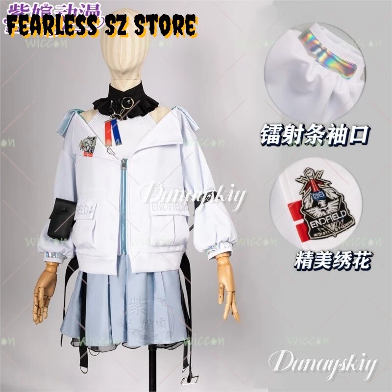 Косплей костюм rknights Endfield Perlica Белый, XXL, men suit