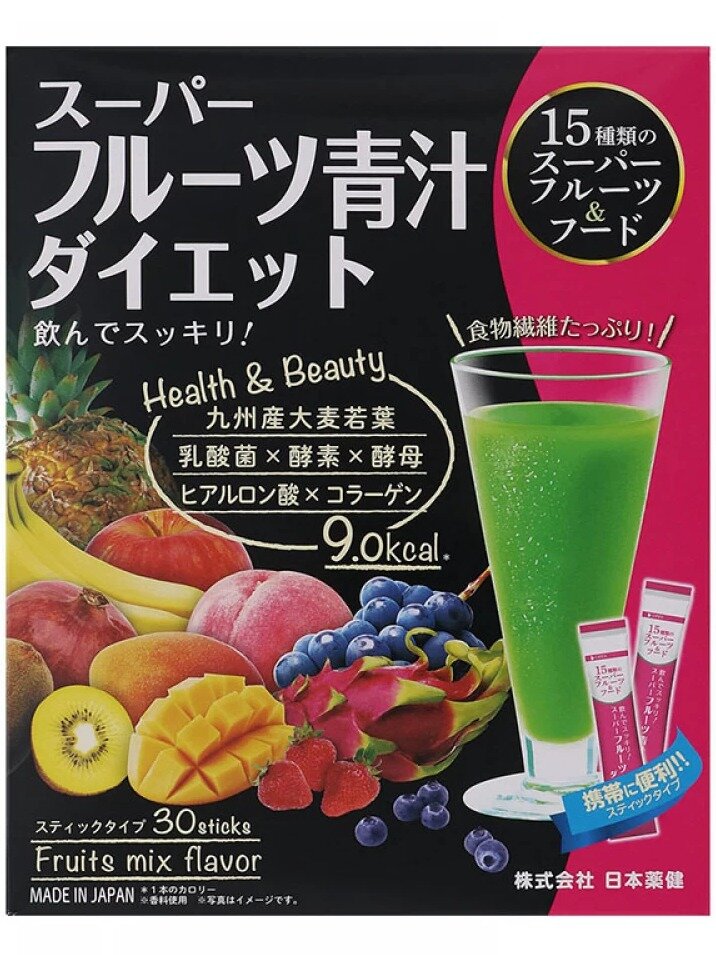 Витаминный комплекс Nihon Yakken Напиток растительный Аодзиру Супер фруц 30 саше, Фруктовый микс