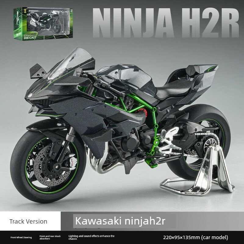 Дукати H2R 1:9 масштабная статическая модель мотоцикла, черный цвет, коллекционный подарок