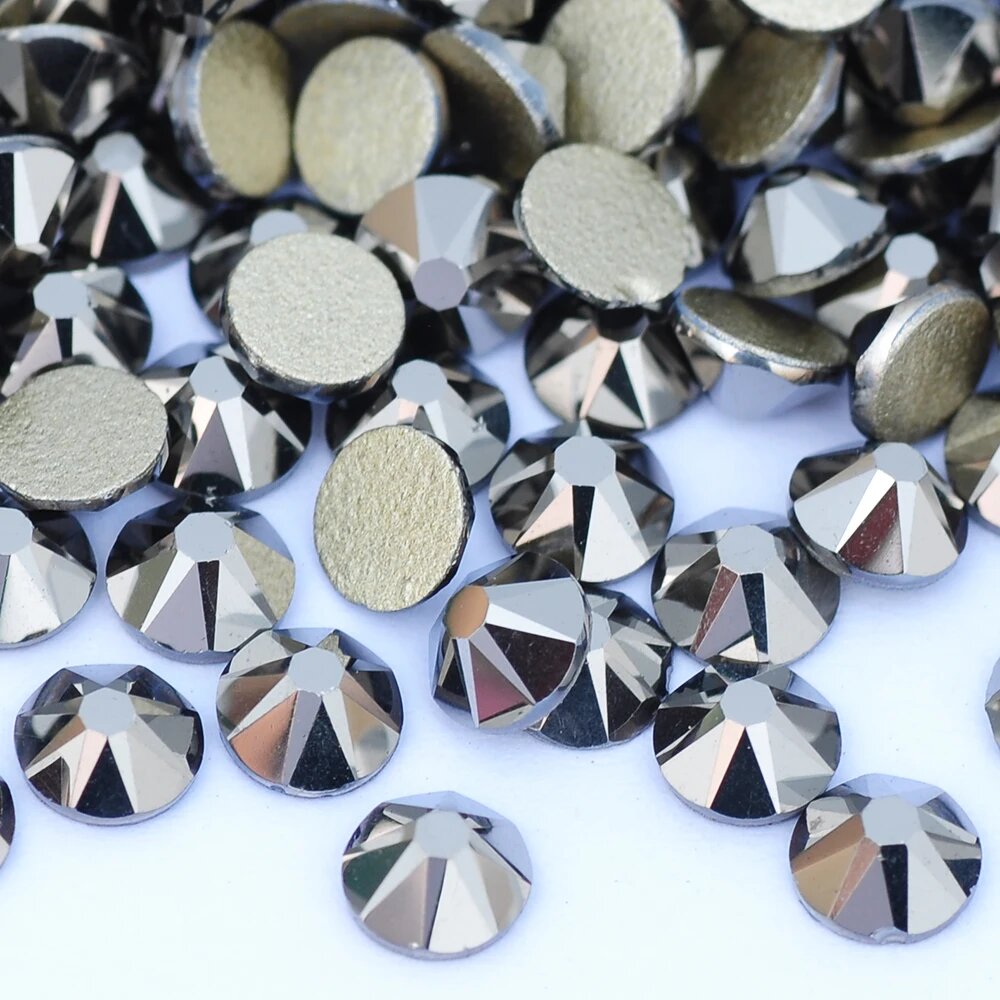 PUBRILEX 2088 стеклянные стразы Серебряный, SS16 (288Pcs), Hematite