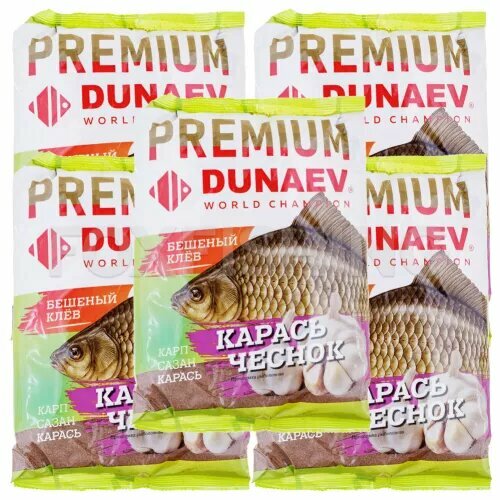 Прикормка Dunaev Premium Карась чеснок 5кг.