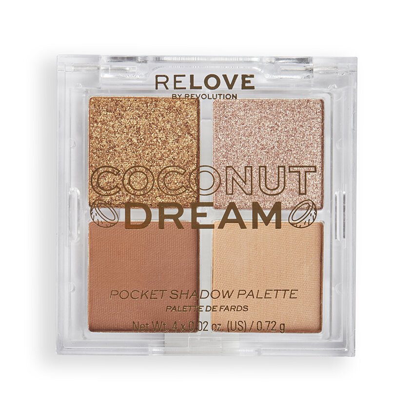 Палетка теней для век REVOLUTION `RELOVE` POCKET PALETTE тон Coconut Dream