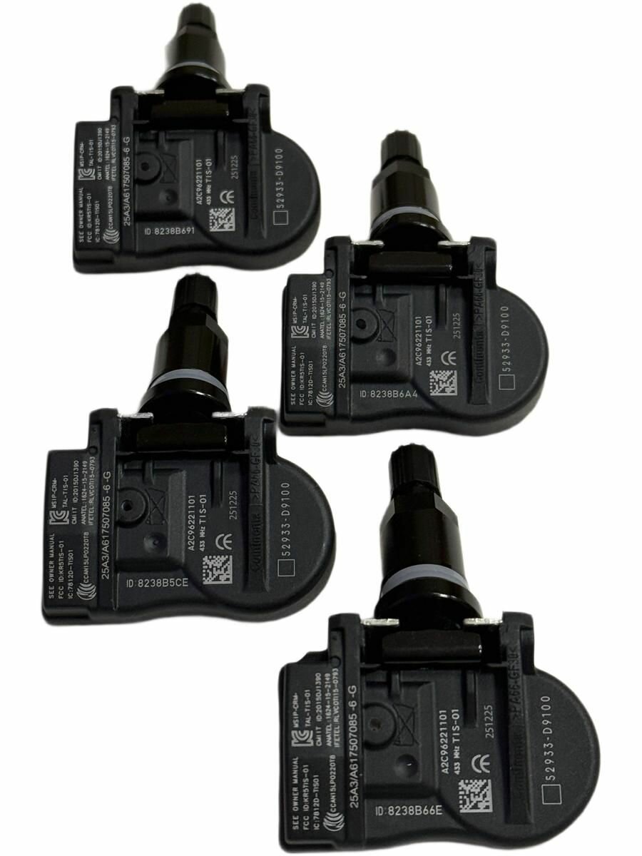 Комплект 4-x черных датчиков давления шин 52933d9100 для Hyundai Kia