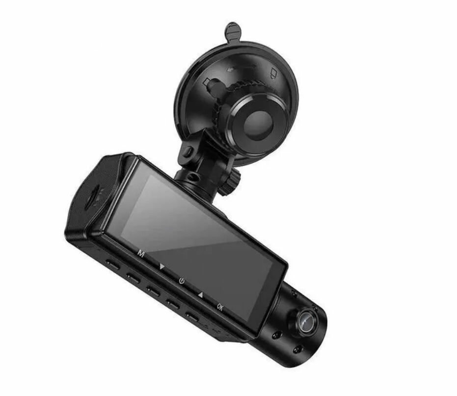 Видеорегистратор HOCO DI61, 3 камеры, 3.0 IPS, max 128GB, Wi-Fi, 1280*720 черный