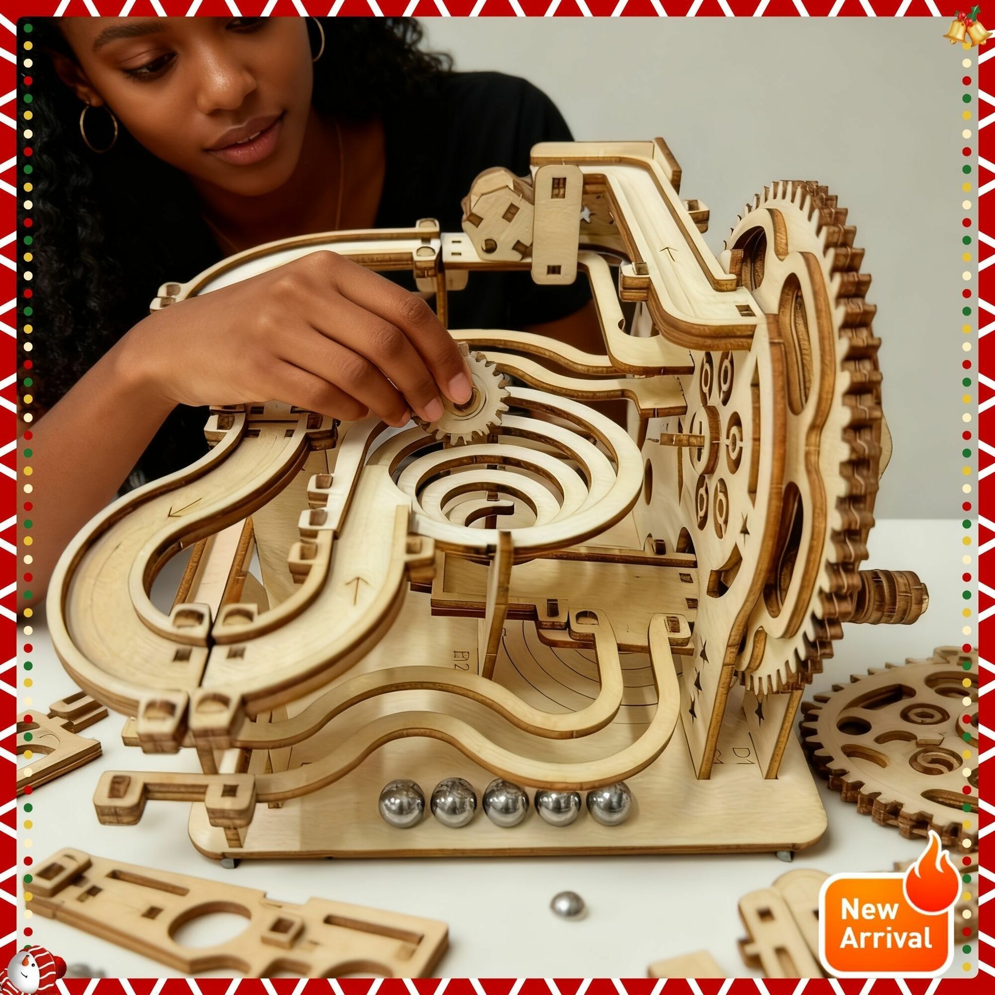 Деревянный конструктор Бесконечная трасса для шарика