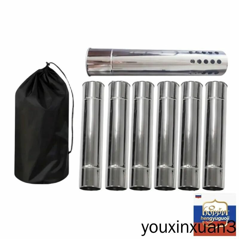 Труба дымохода для палатки, 6 шт, нержавеющая сталь, 30 см, для печи, кемпинга, пикника, выхлопной трубы
