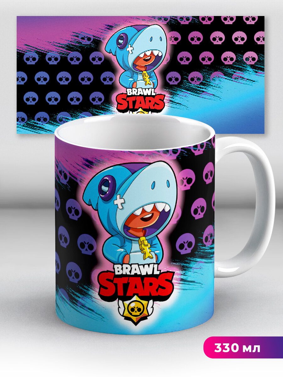 Кружка Бравл Старс Brawl Stars Леон Акула Leon Shark