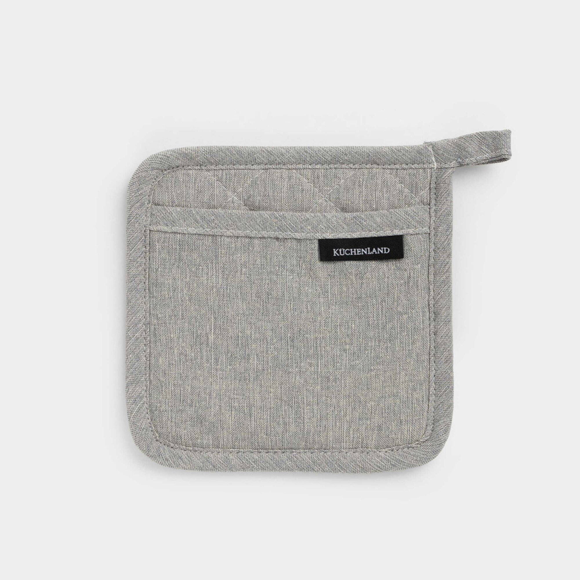 Подставка-прихватка, 18x18 см, неопрен/текстиль, квадратная, коричневая, BBQ, Kuchenland