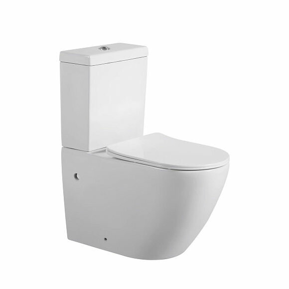 Унитаз напольный Sapbox Polarix 7062A1-W Rimless, белый, 68х38х84 см.