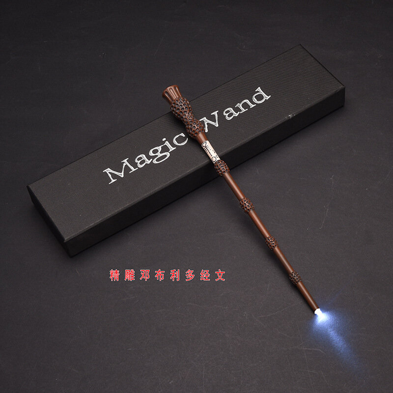 Светящаяся палочка Гарри Поттера, кирка, светодиодная батарея, светящаяся версия с тонкой резьбой Гермионы и Дамблдора, светящаяся магическая палочка