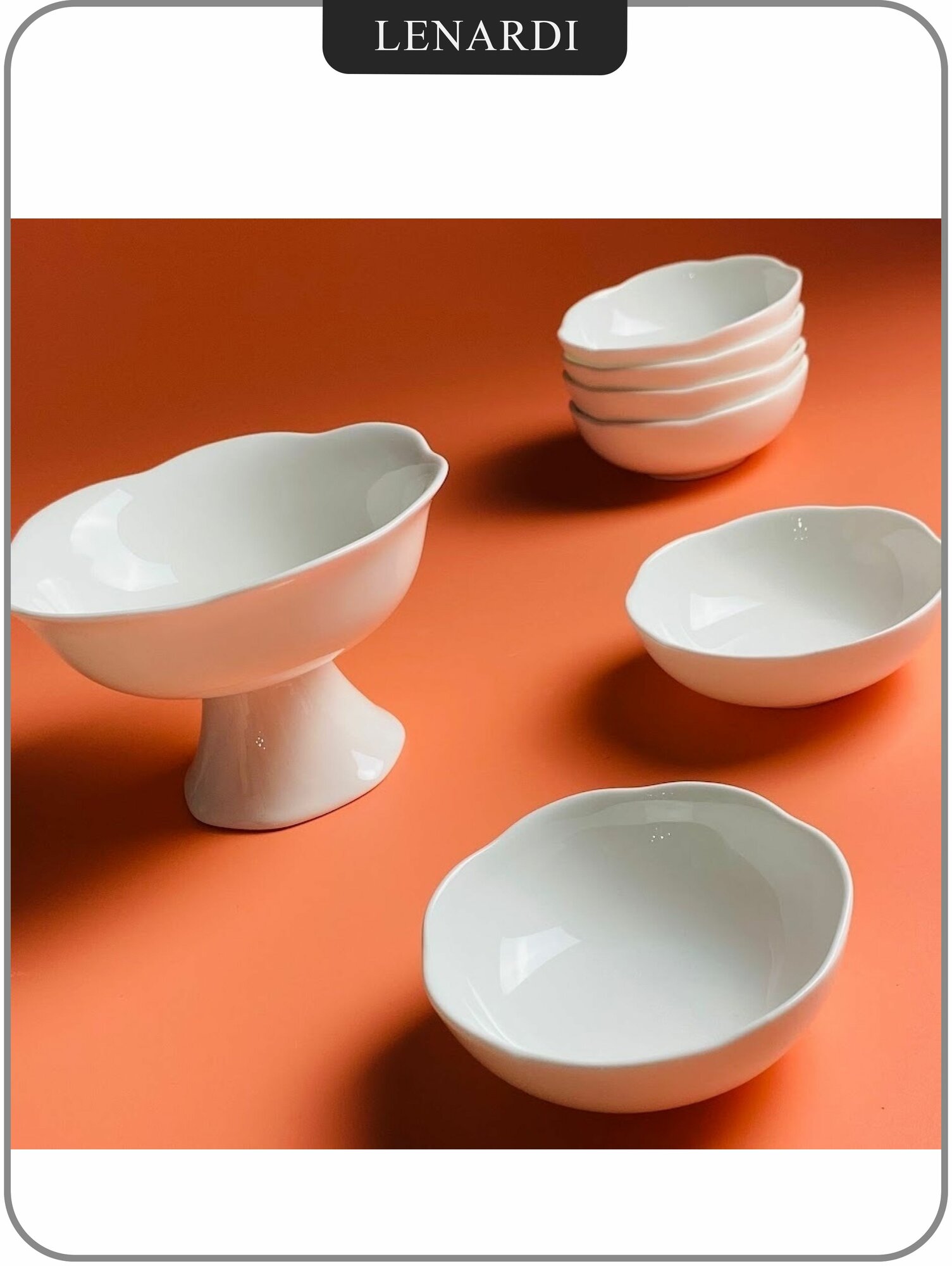 Набор для варенья 7 предметов Lenardi Verona Креманка и розетки