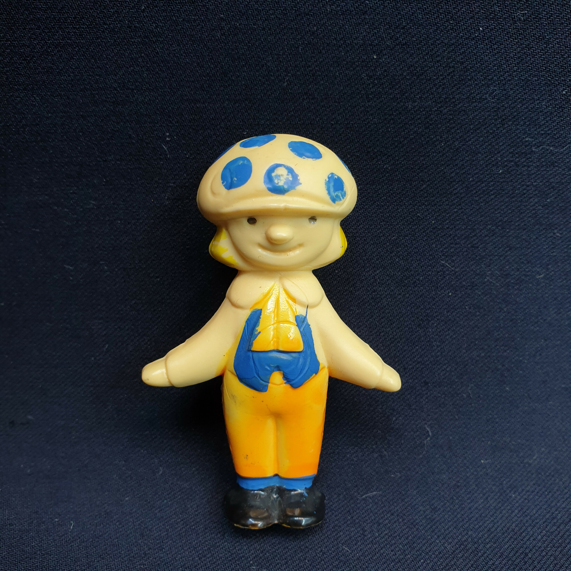 Мини игрушка Клоун 7х5 см, пластик. Винтаж, СССР.