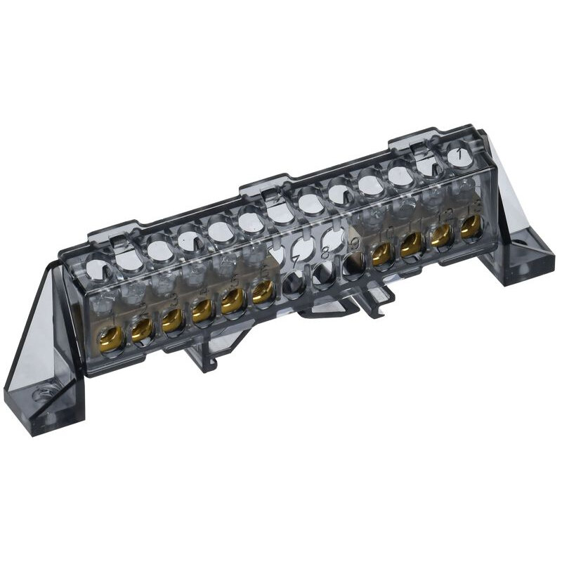 TEKFOR Шина N ноль в комбинированном DIN-изоляторе Стойка 6х9-(4+6)-Ч, IEK TF-NN10-46-DP-K02 (5 шт.)